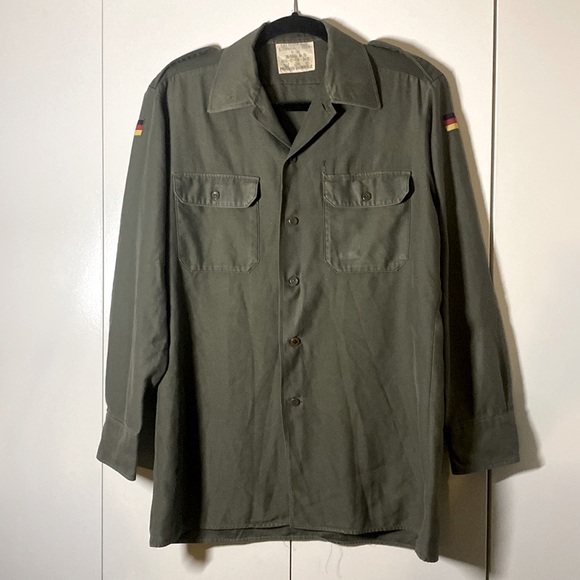 Vintage | Tops | Vintage Army Button Up Shirt | Poshmark